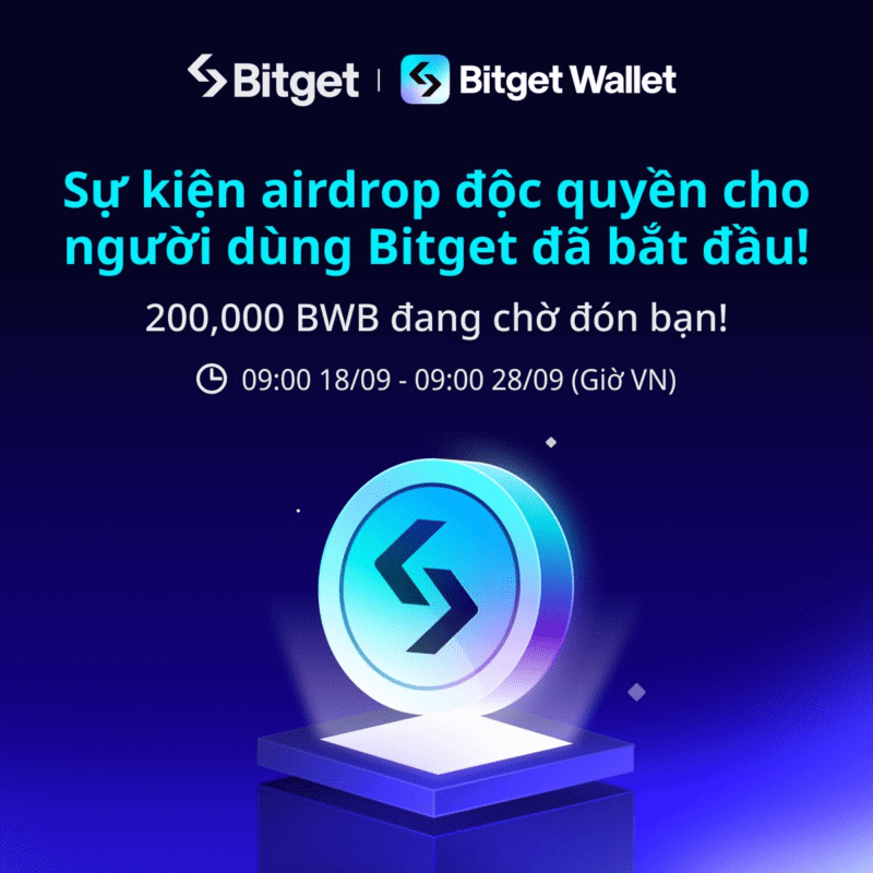 Nhận airdrop 200,000 BWB kỉ niệm Bitget Wallet đạt mốc 30 triệu người dùng - VNECONOMICS